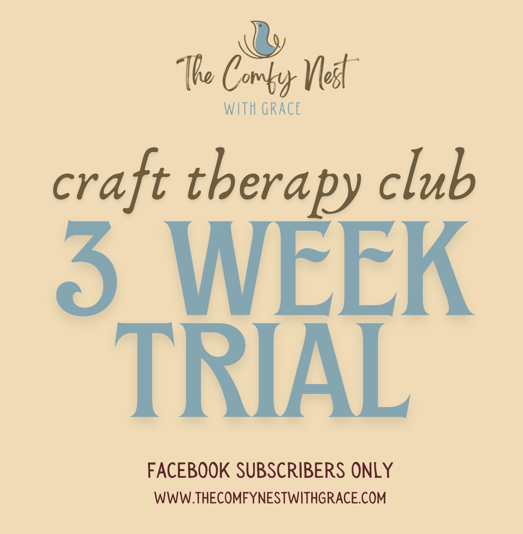 3 Week Trial Craft Therapy Club – The Comfy Nest with Grace